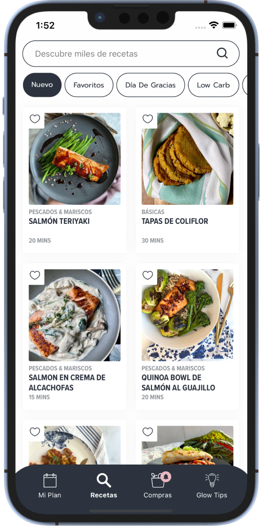 Página Principal – Glow Kitchen